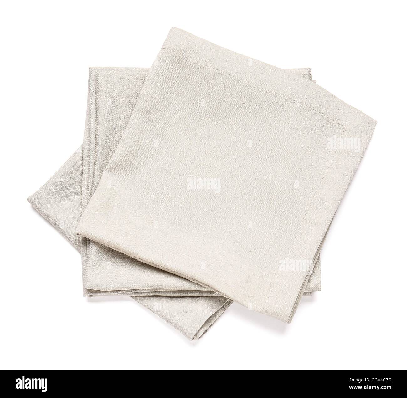 Clean napkins on white background Stock Photo - Alamy