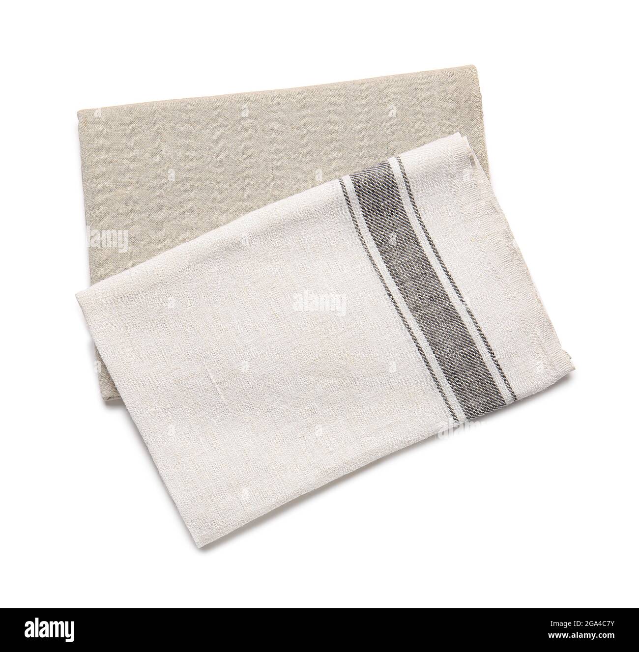 Clean napkins on white background Stock Photo - Alamy