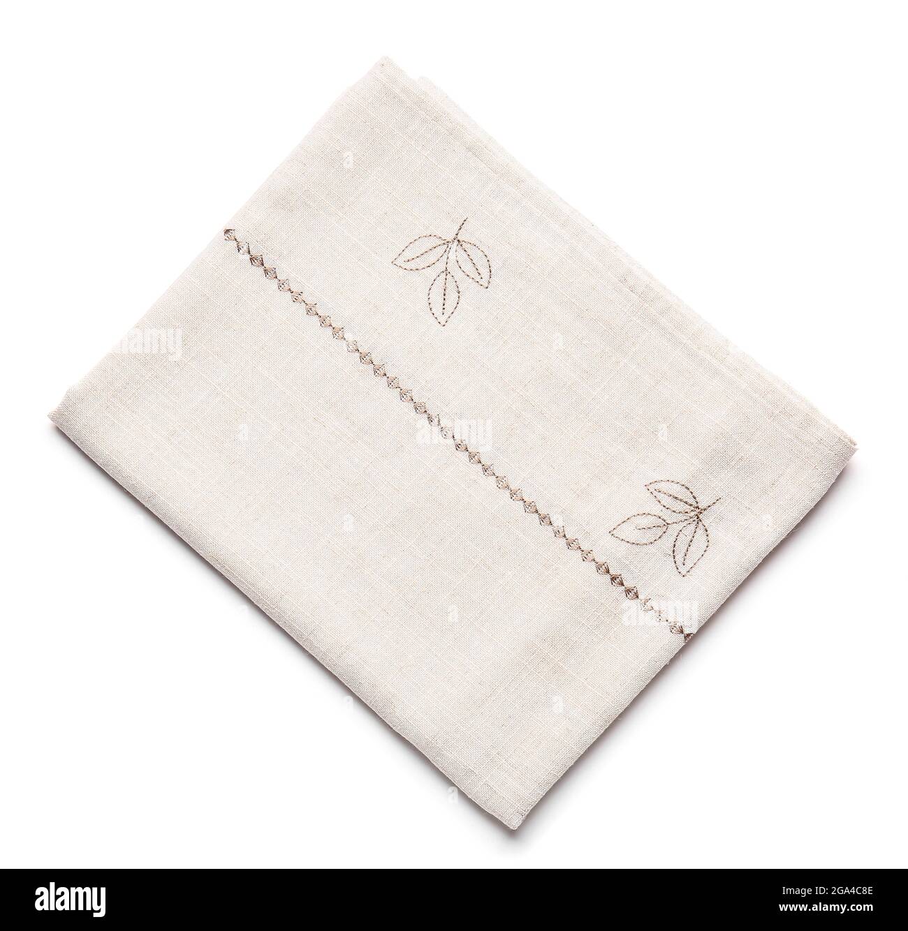 Clean napkin on white background Stock Photo - Alamy