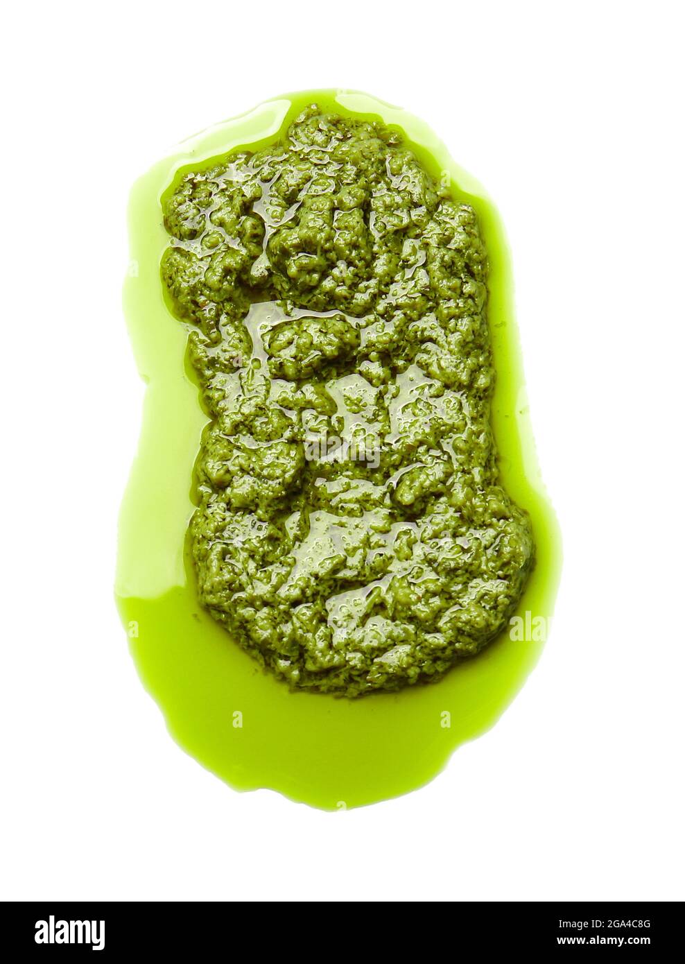 Smear of tasty pesto sauce on white background Stock Photo - Alamy