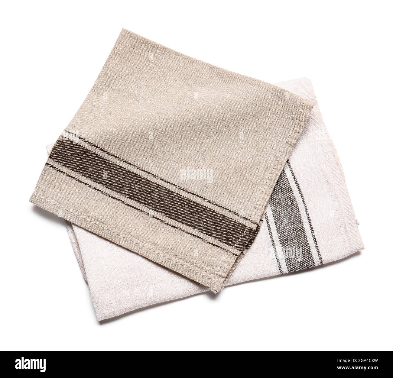 Clean napkins on white background Stock Photo - Alamy