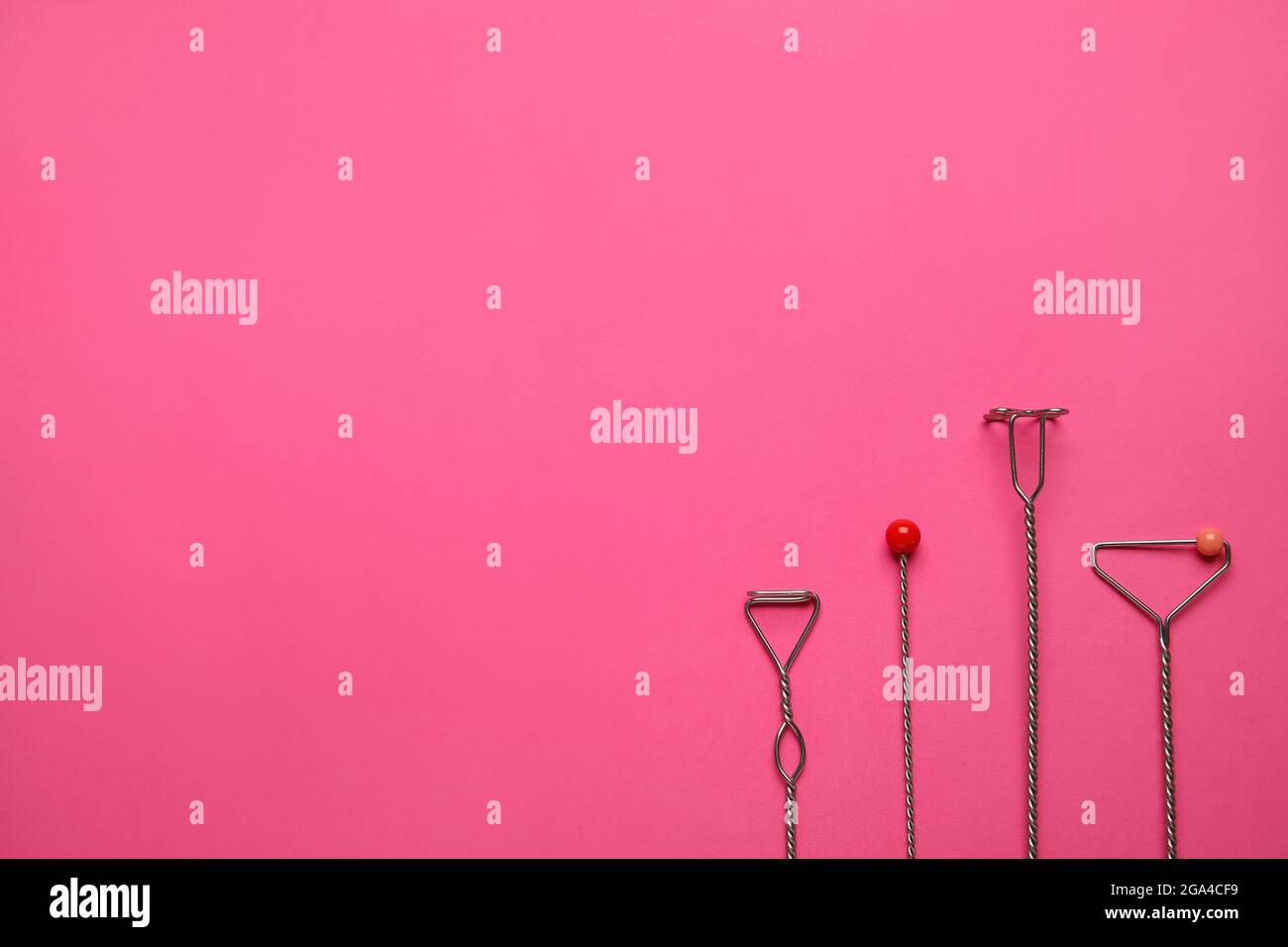 Logopedic tools for speech correction on color background Stock Photo ...