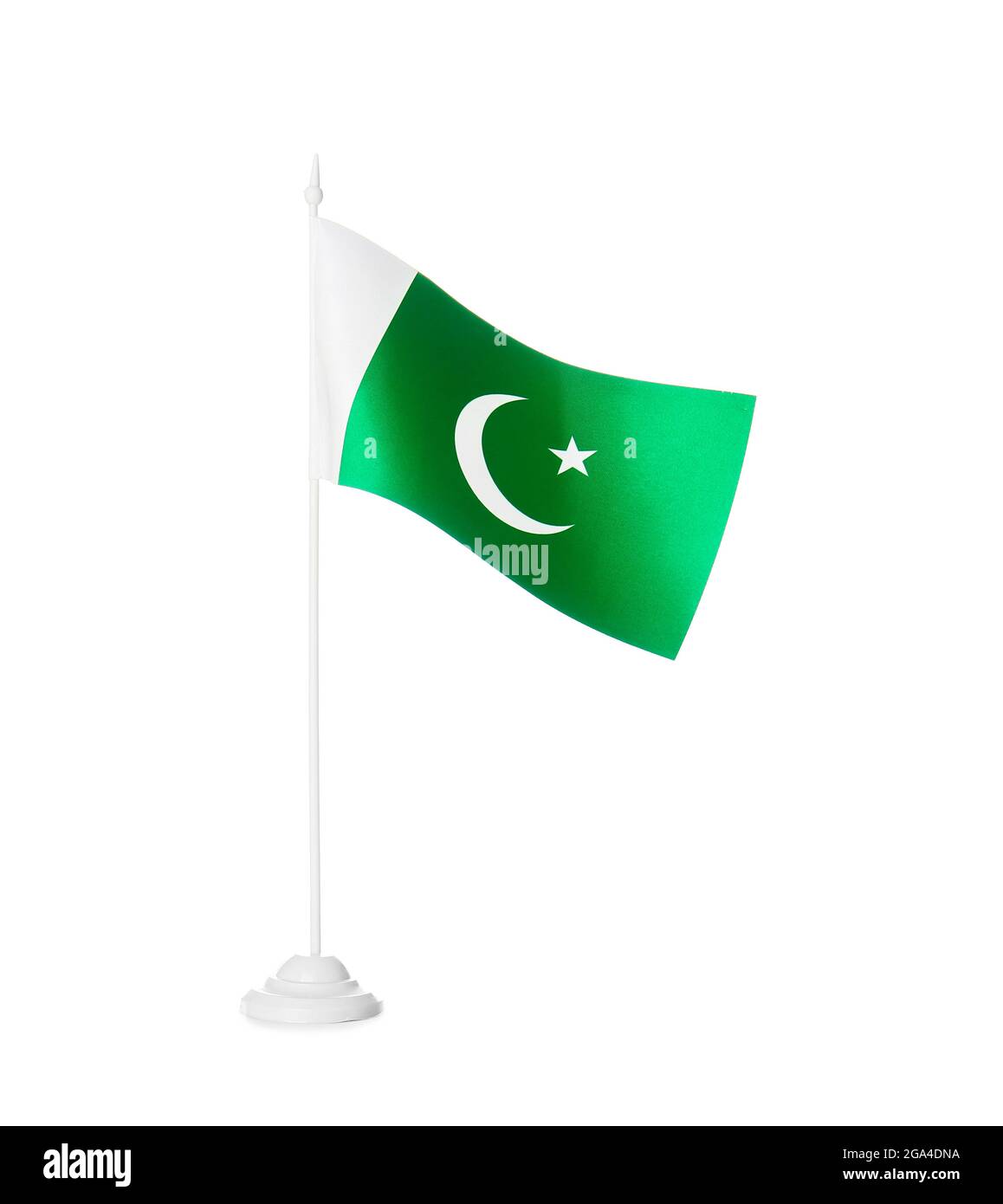Pakistan flag on white background Stock Photo - Alamy