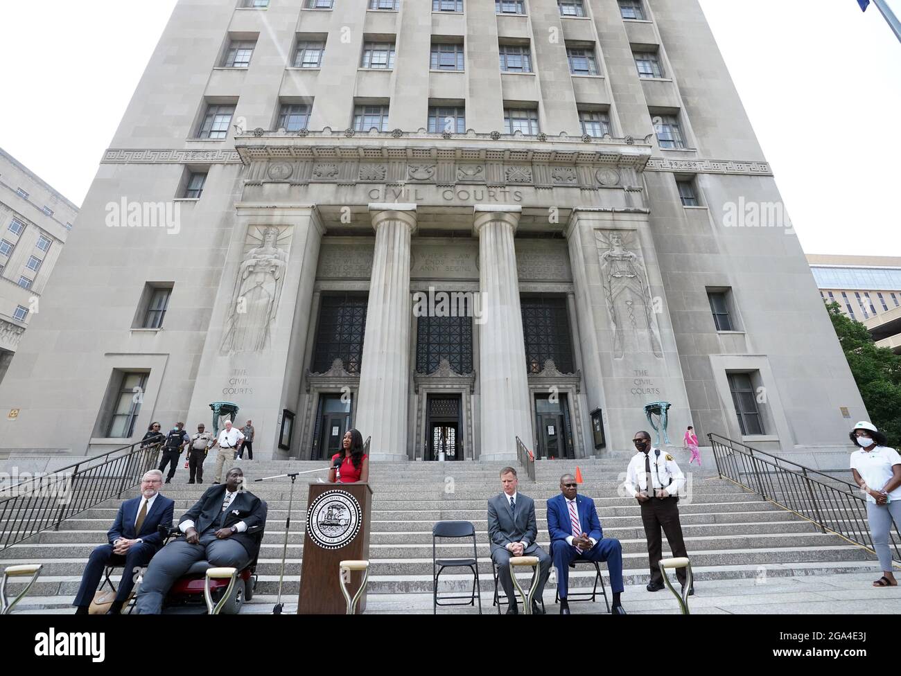 St. Louis Mayor Tishaura Jones makes her remarks during the Freedom ...