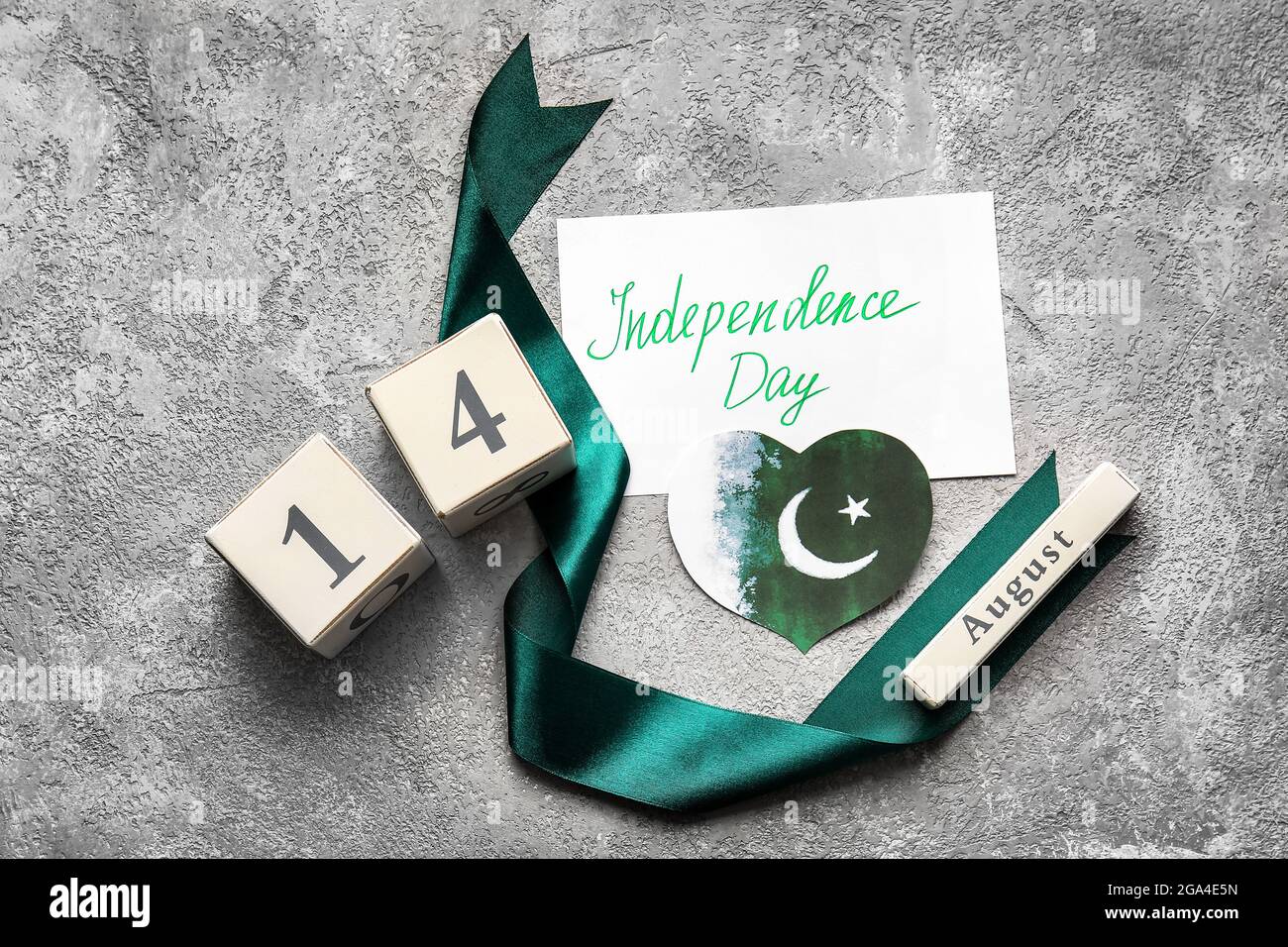 Greeting card for Independence Day of Pakistan Stock Photo - Alamy