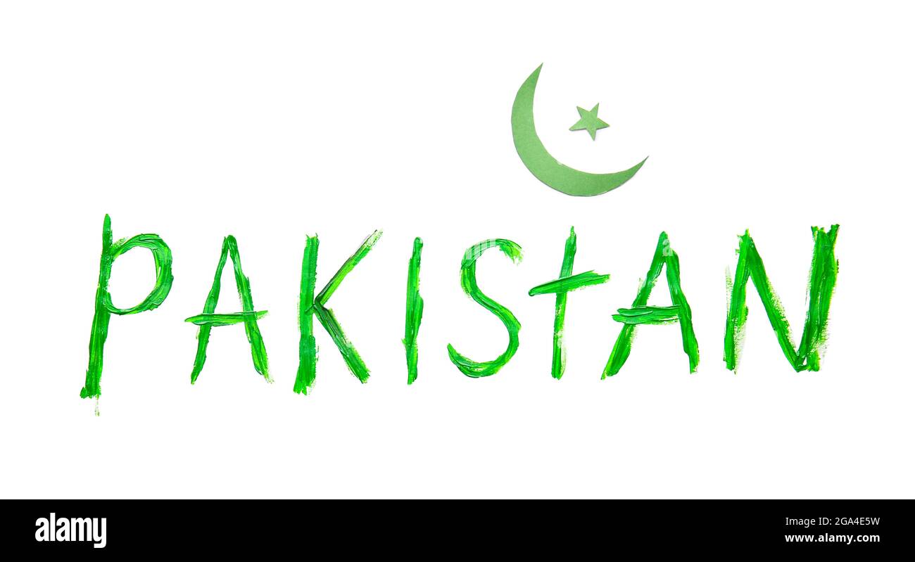 Paper sheet with written word PAKISTAN Stock Photo - Alamy