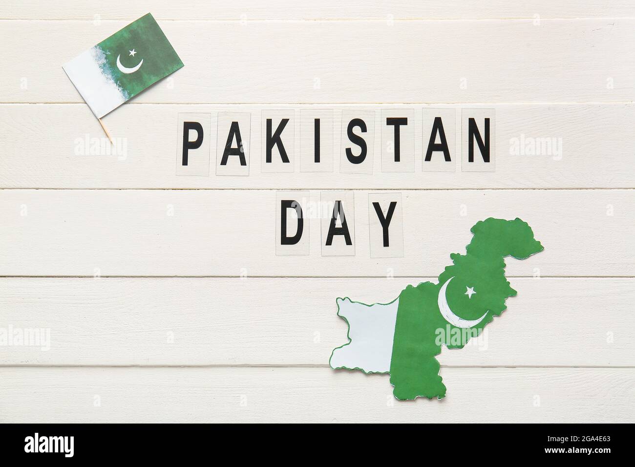 Greeting card for Independence Day of Pakistan Stock Photo - Alamy