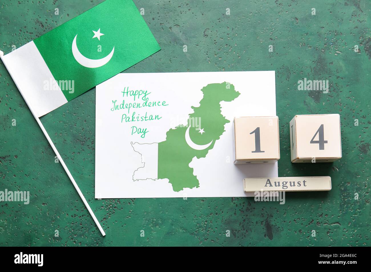 Greeting card for Independence Day of Pakistan Stock Photo - Alamy