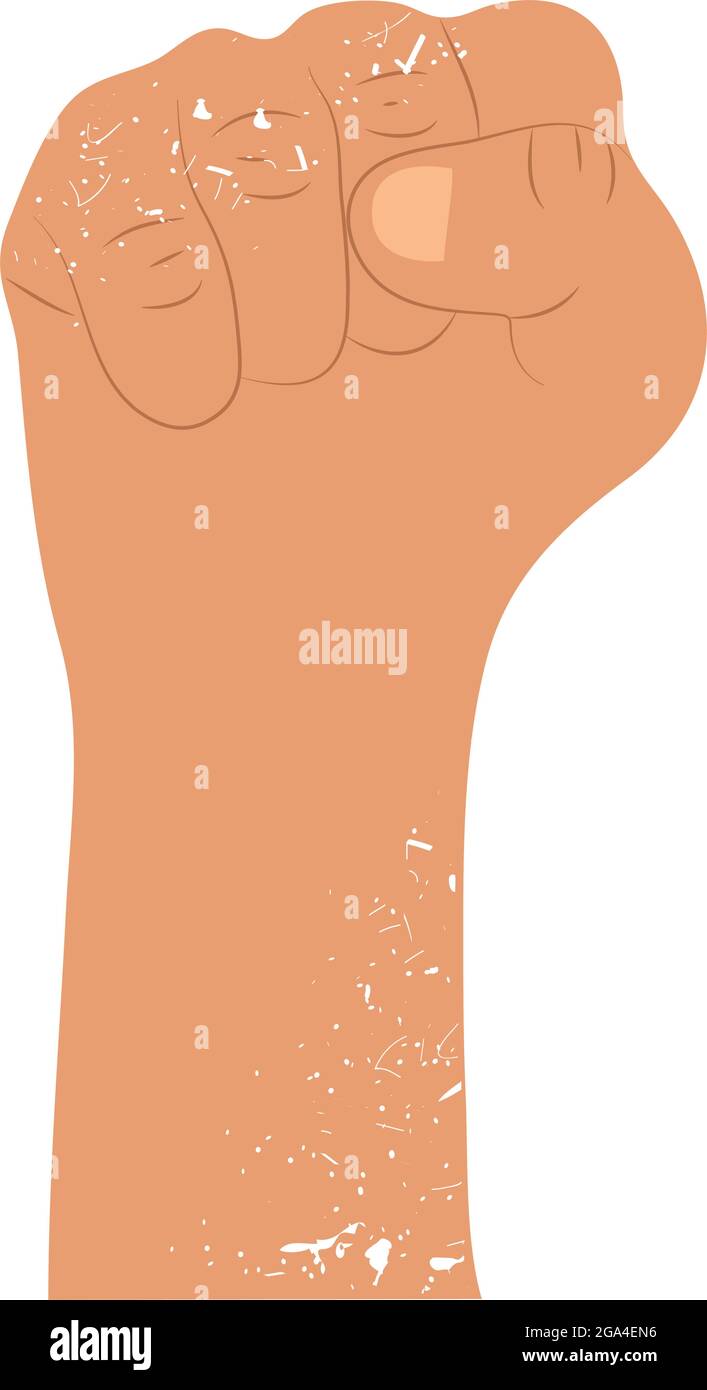 raised fist on white background Stock Vector Image & Art - Alamy