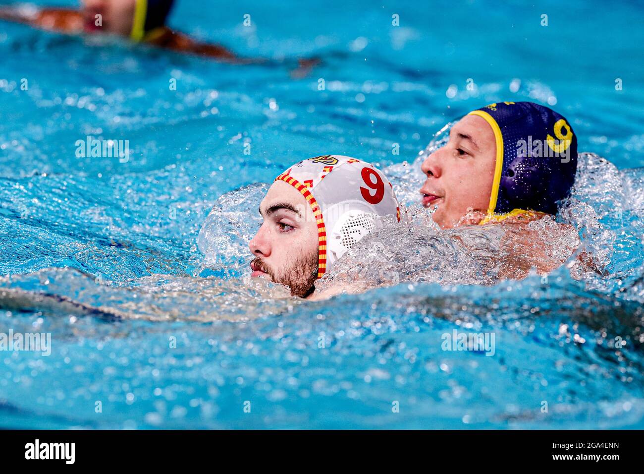 TOKYO, JAPAN - JULY 29: Roger Tahull of Spain, Rustam Ukumanov of ...