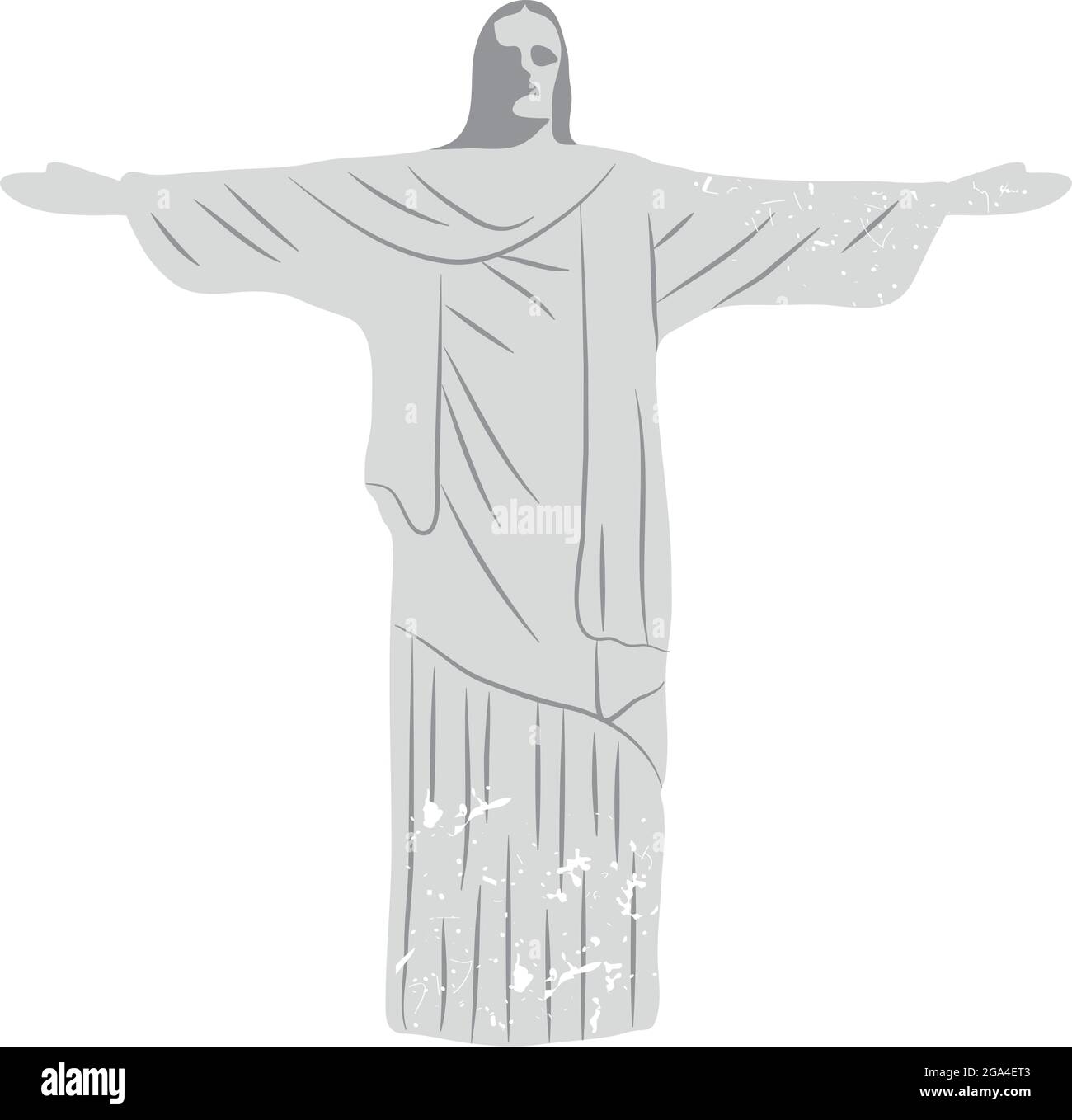Christ the Redeemer on white background Stock Vector Image & Art - Alamy