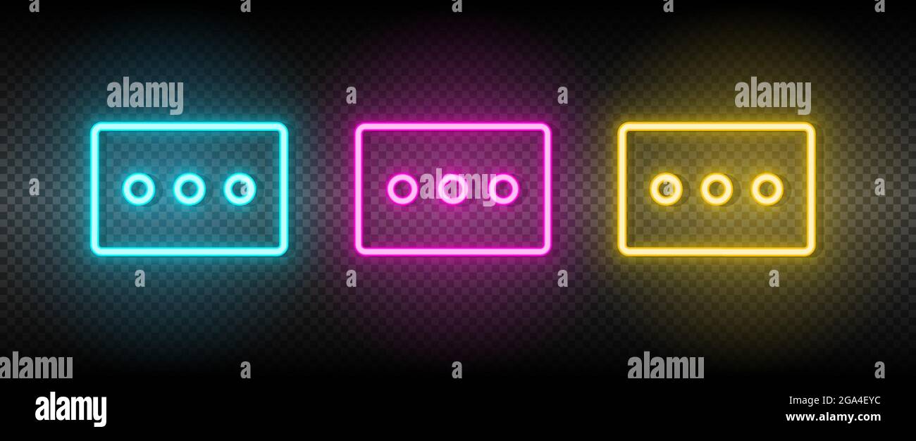 cinema, theater, ticket neon vector icon. Illustration neon blue ...