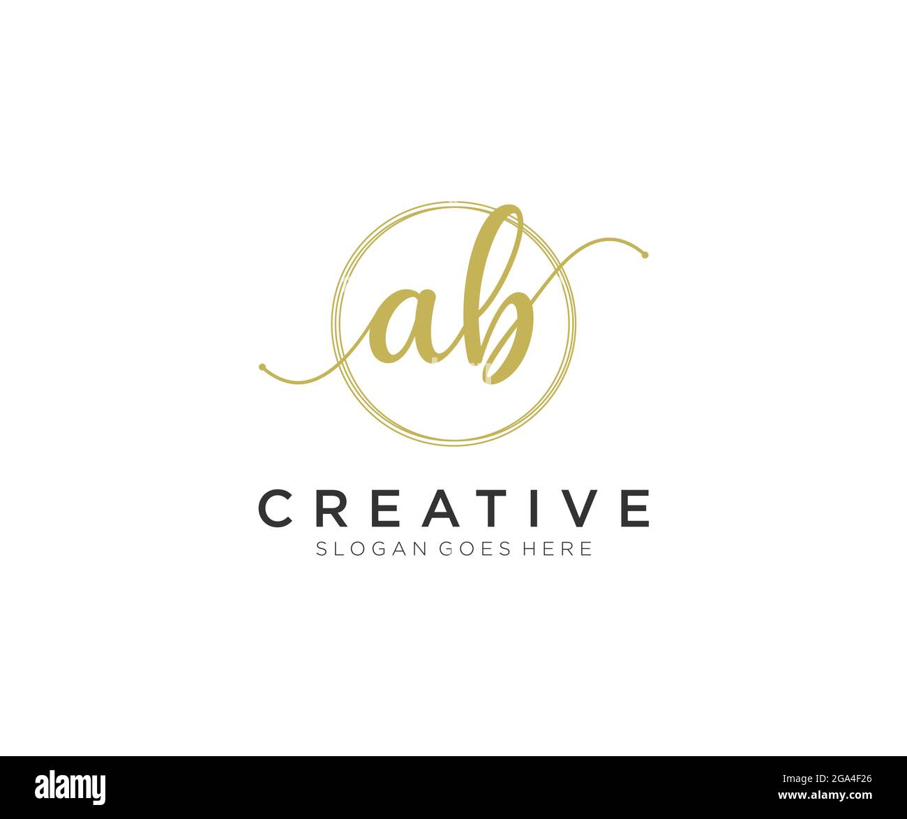 AB Feminine logo beauty monogram and elegant logo design, handwriting ...