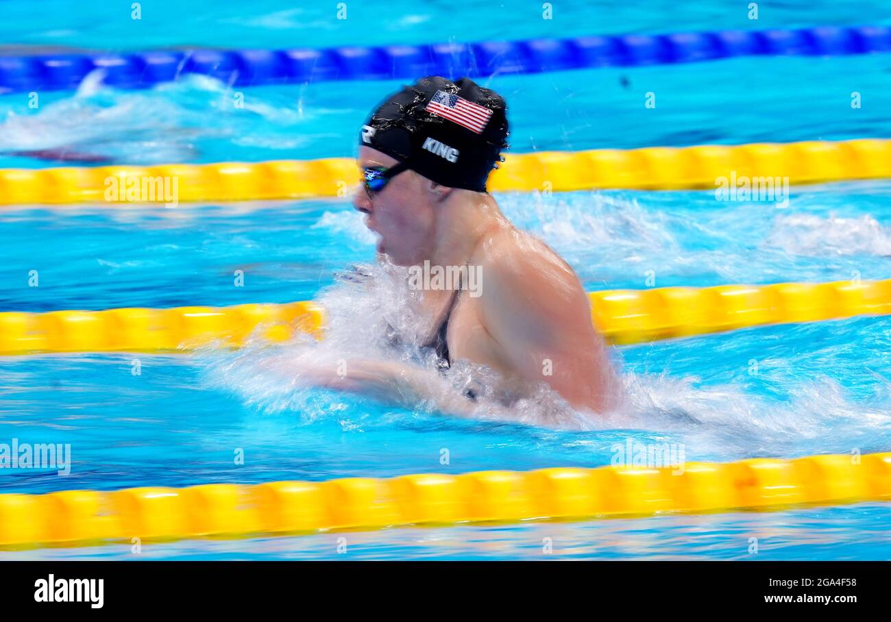 USA’s Lilly King in action in the Women's 200m Breaststroke semi finals ...