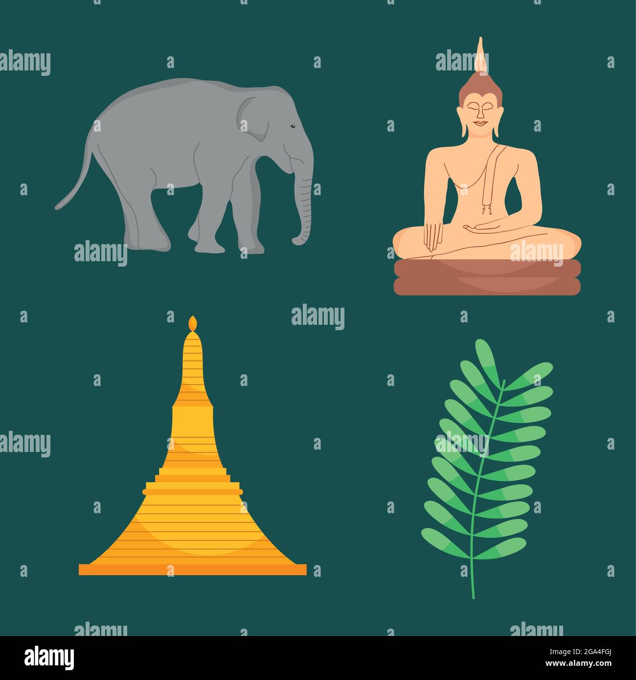 Thailand symbols icon collection Stock Vector Image & Art - Alamy