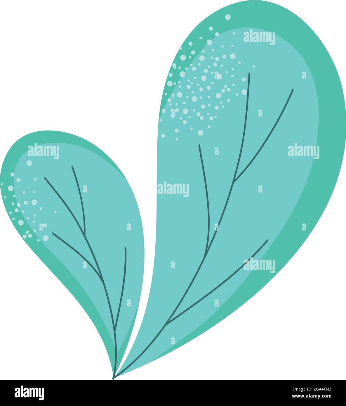 blue leaves icon on white background Stock Vector Image & Art - Alamy