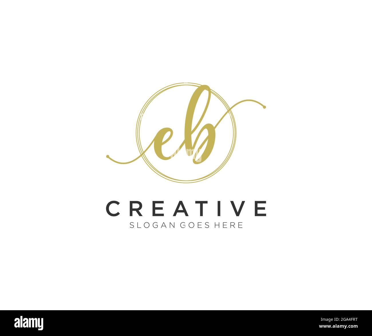 EB Feminine logo beauty monogram and elegant logo design, handwriting ...