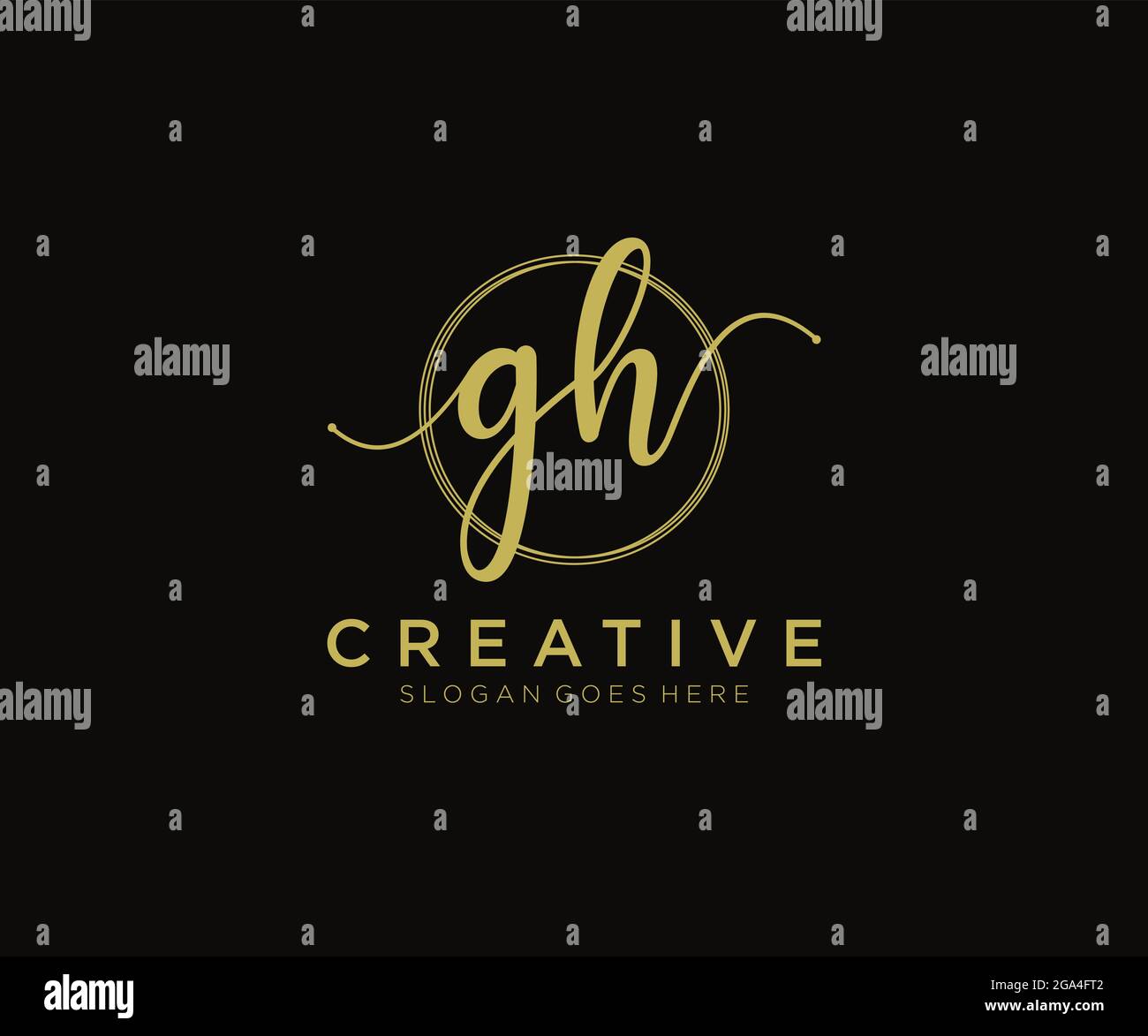 Gh letter logo hi-res stock photography and images - Alamy