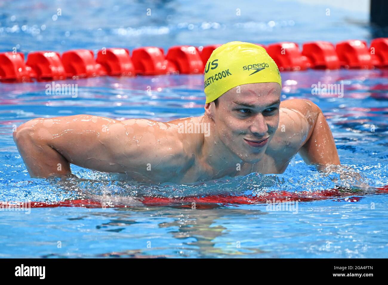 Tokyo, Japan. 29th July, 2021. Izaac Stubblety-Cook of Australia reacts ...