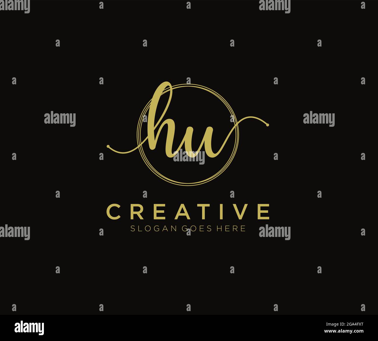Hu letter logo hi-res stock photography and images - Alamy