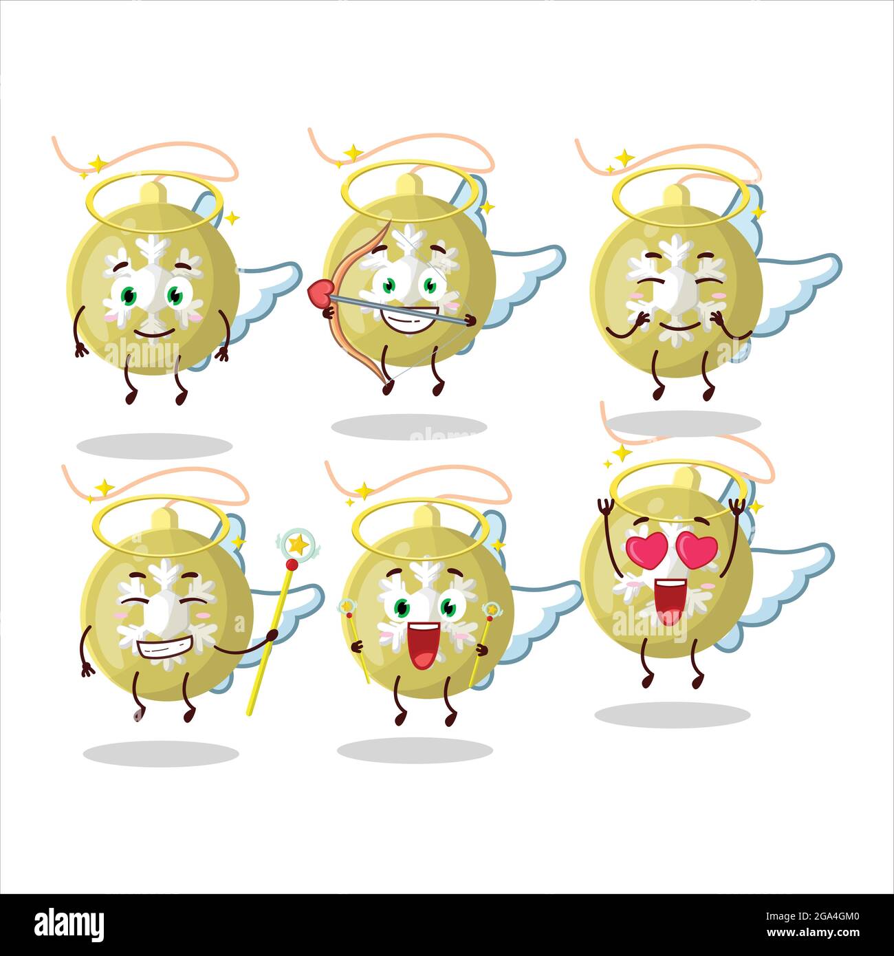Christmas lights cartoon designs as a cute angel character. Vector ...
