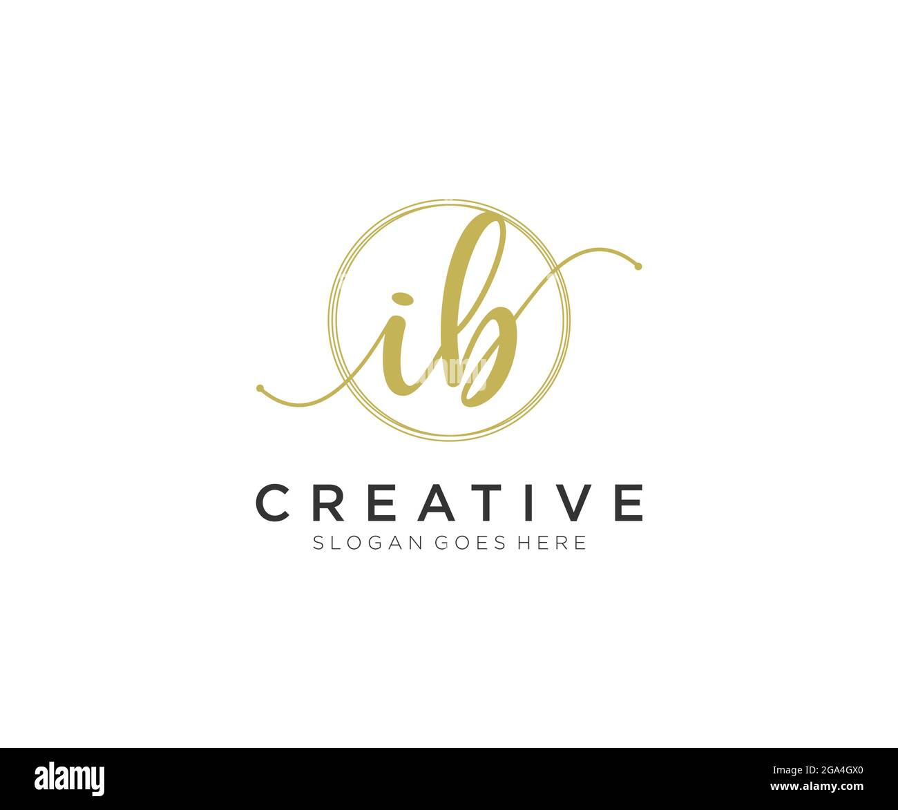 IB Feminine logo beauty monogram and elegant logo design, handwriting ...