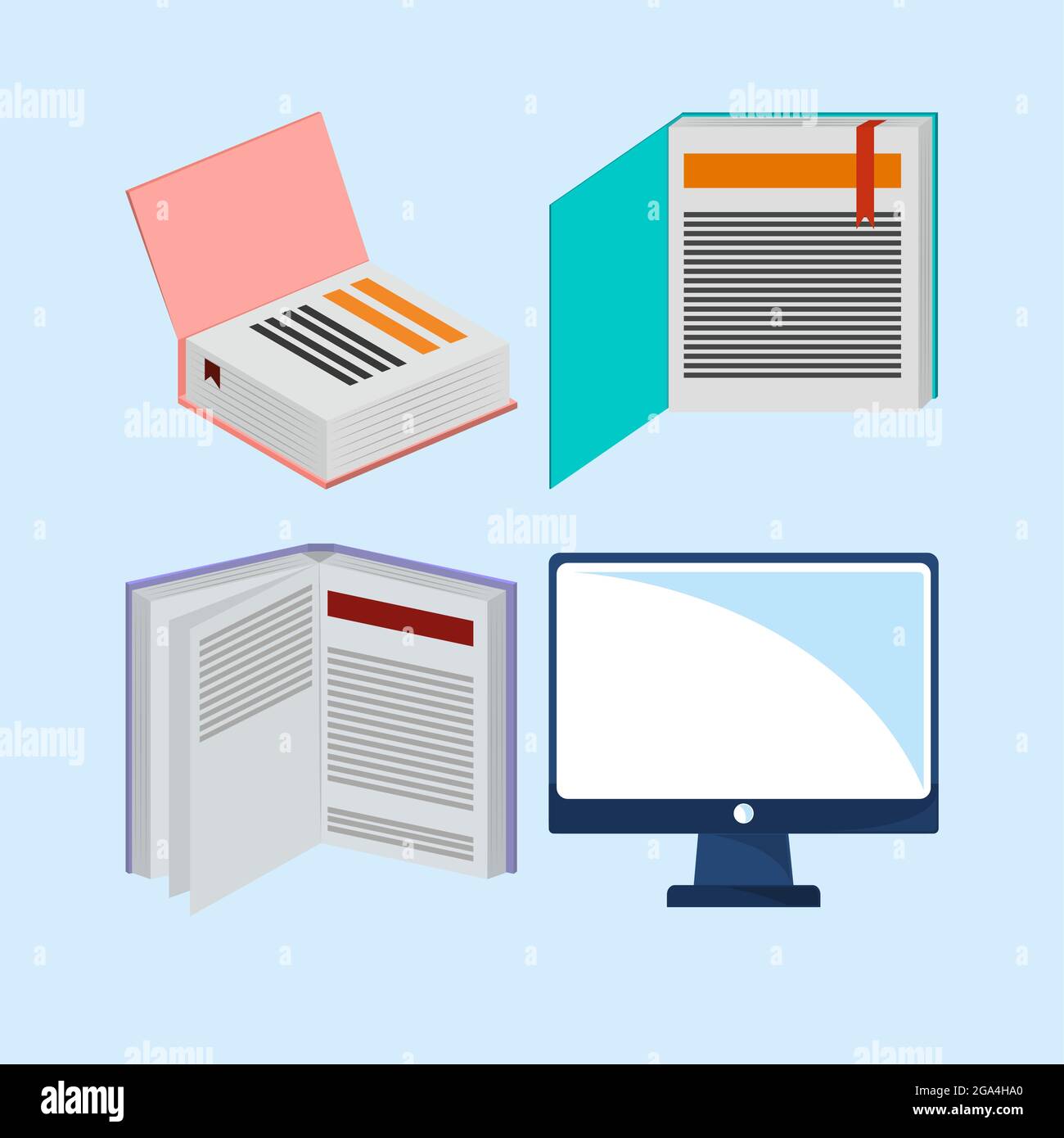 Reading a computer monitor Stock Vector Images - Alamy