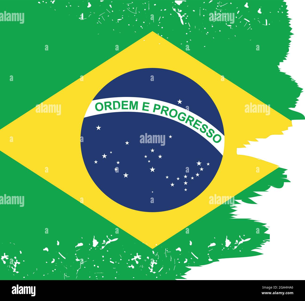 Brazilian Flag Torn on white background Stock Vector Image & Art - Alamy