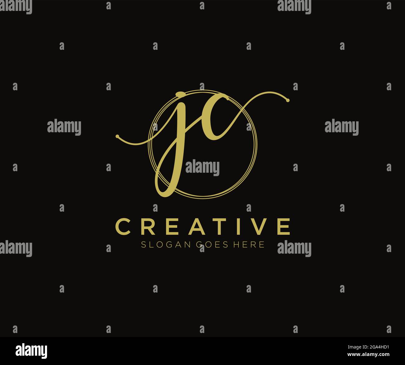 JC Feminine logo beauty monogram and elegant logo design, handwriting ...