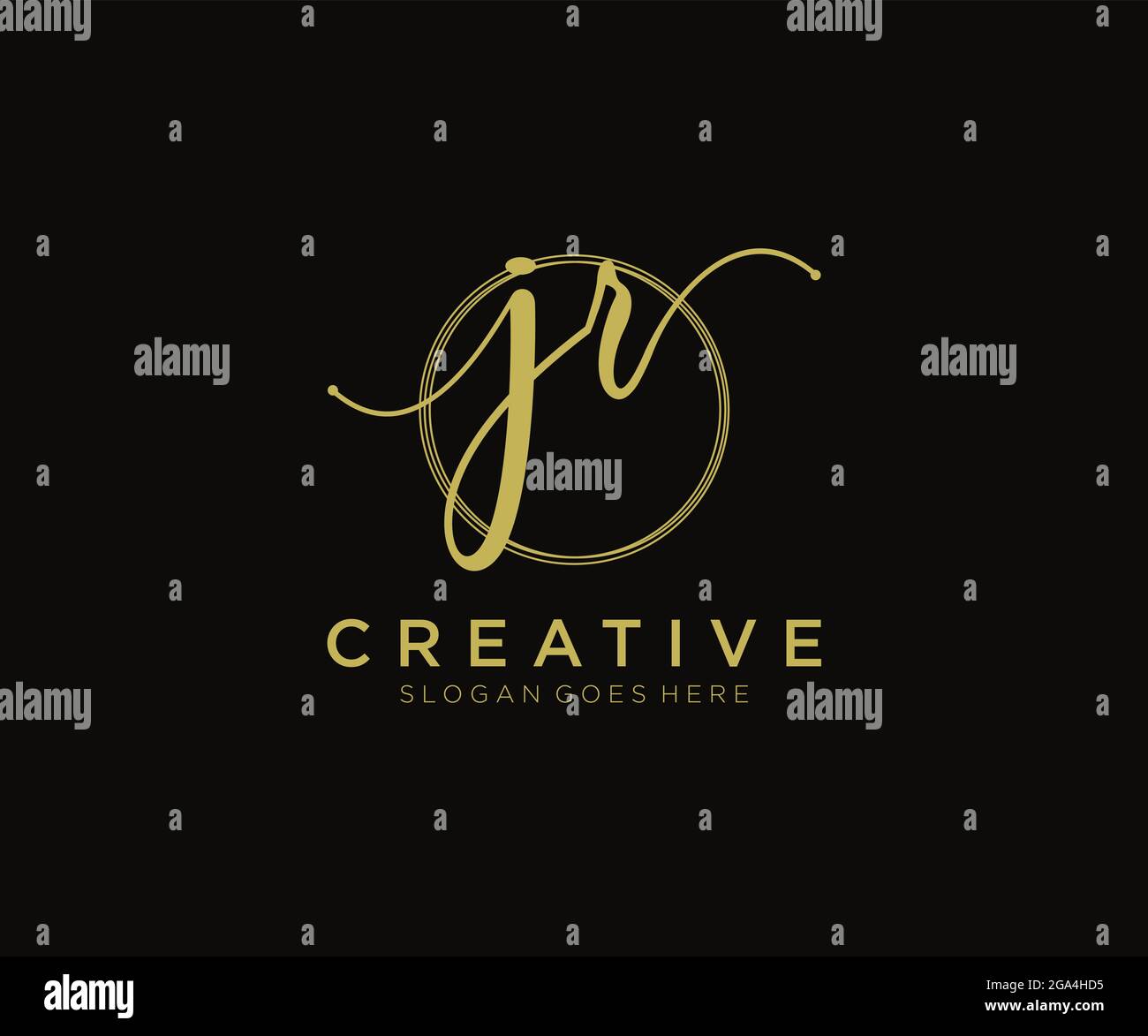 JR Feminine logo beauty monogram and elegant logo design, handwriting ...