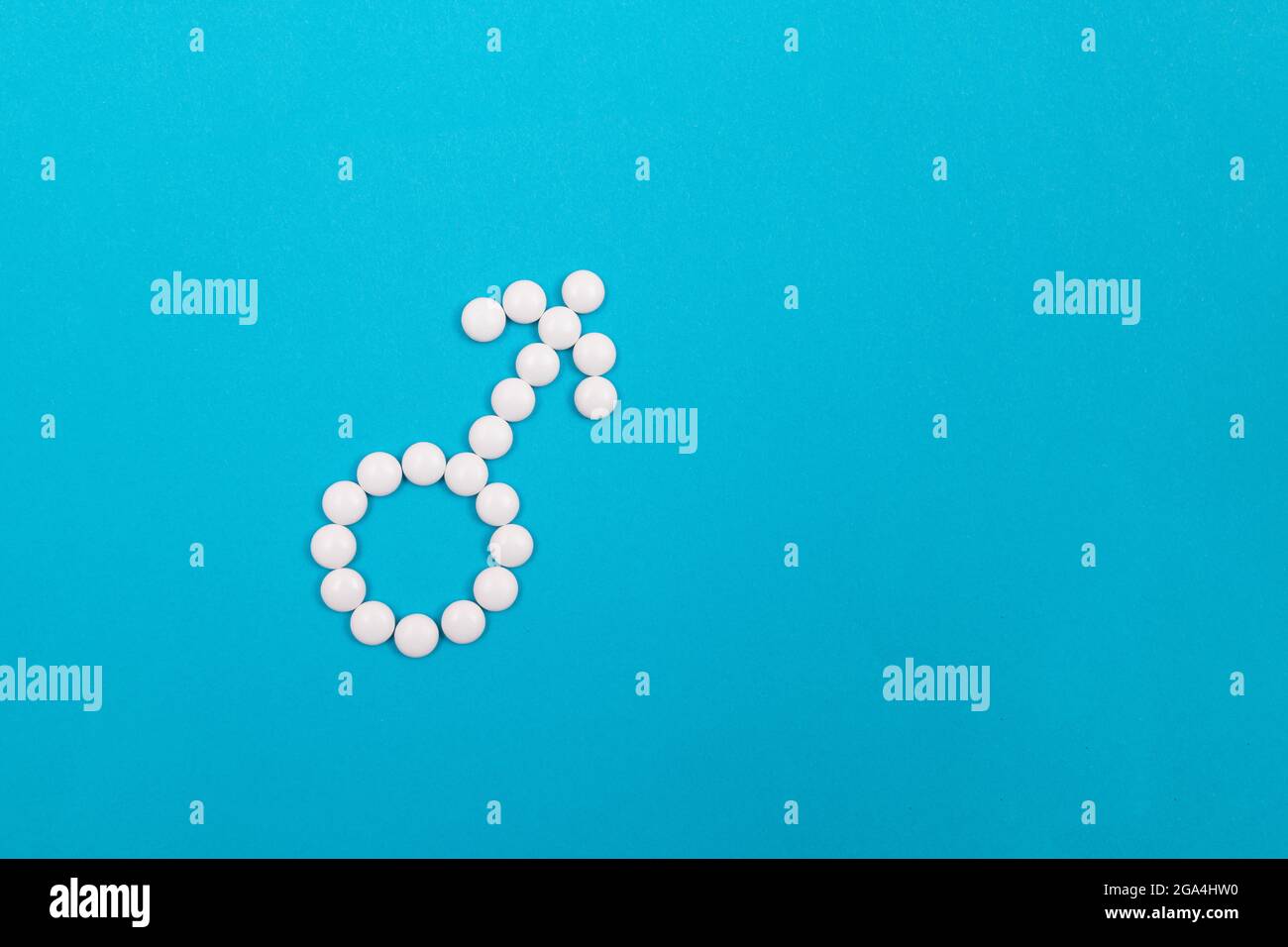Male Gender Symbol Made from White Pills - Men's Health and Medicine ...