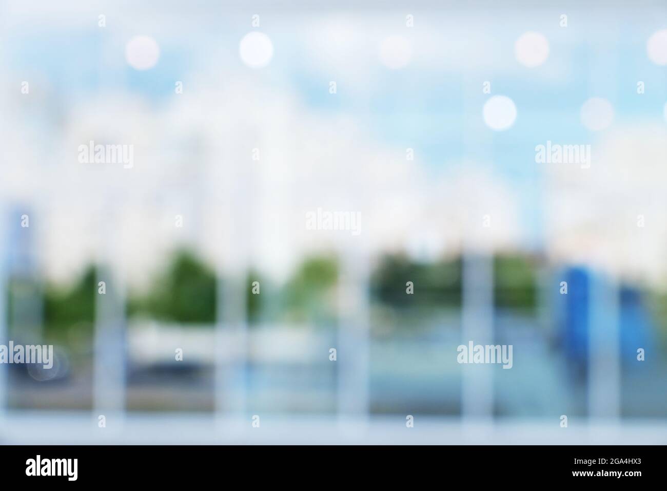 Abstract blurry business center background Stock Photo - Alamy