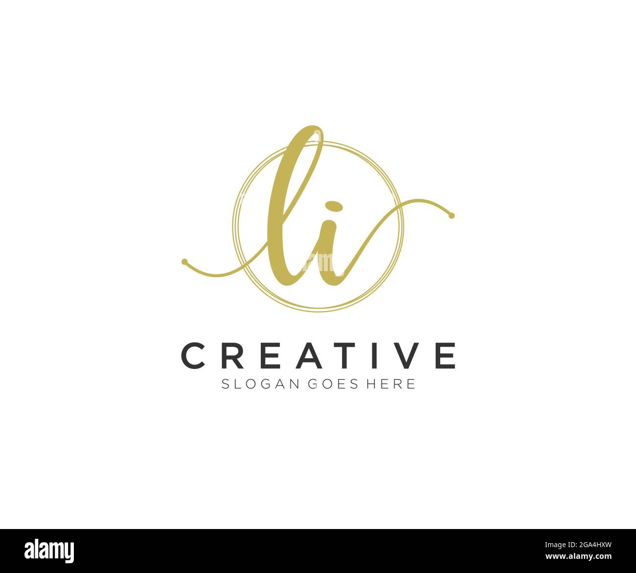 LI Feminine logo beauty monogram and elegant logo design, handwriting ...