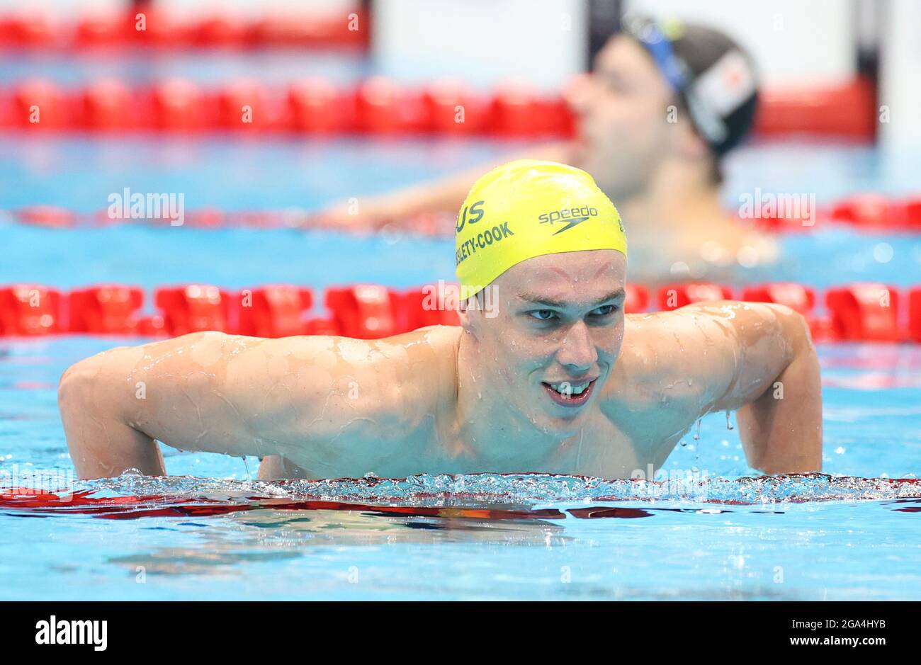 Tokyo, Japan. 29th July, 2021. Izaac Stubblety-Cook of Australia reacts ...