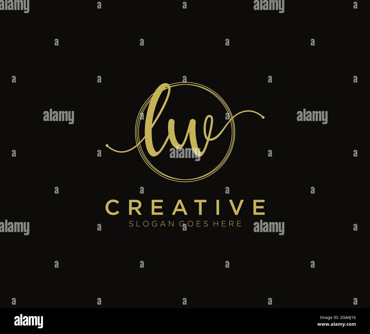 Letter lw logo hi-res stock photography and images - Alamy
