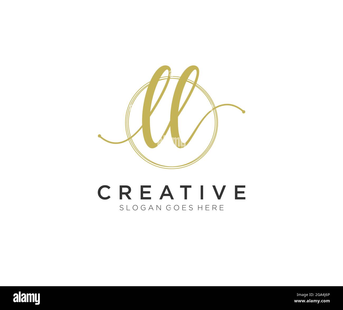 LL Feminine logo beauty monogram and elegant logo design, handwriting ...