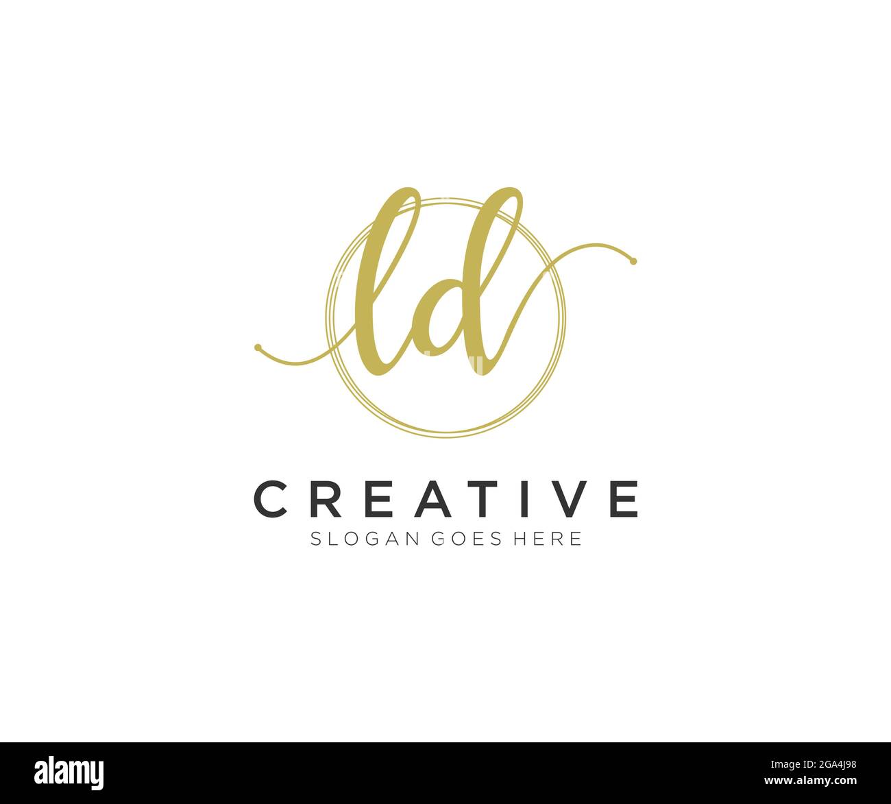 Letter ld logo design Stock Vector Images - Alamy