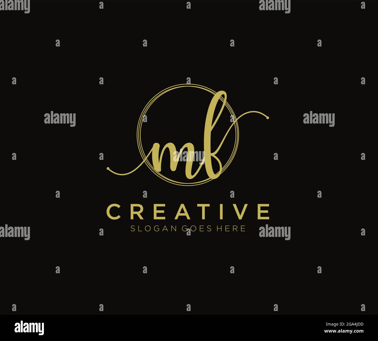MF Feminine logo beauty monogram and elegant logo design, handwriting ...