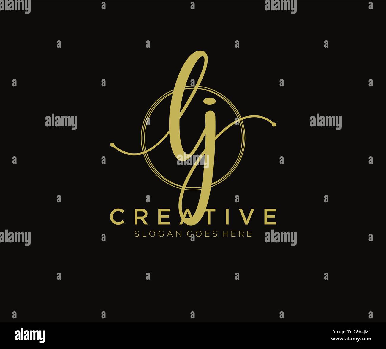 LJ Feminine logo beauty monogram and elegant logo design, handwriting ...