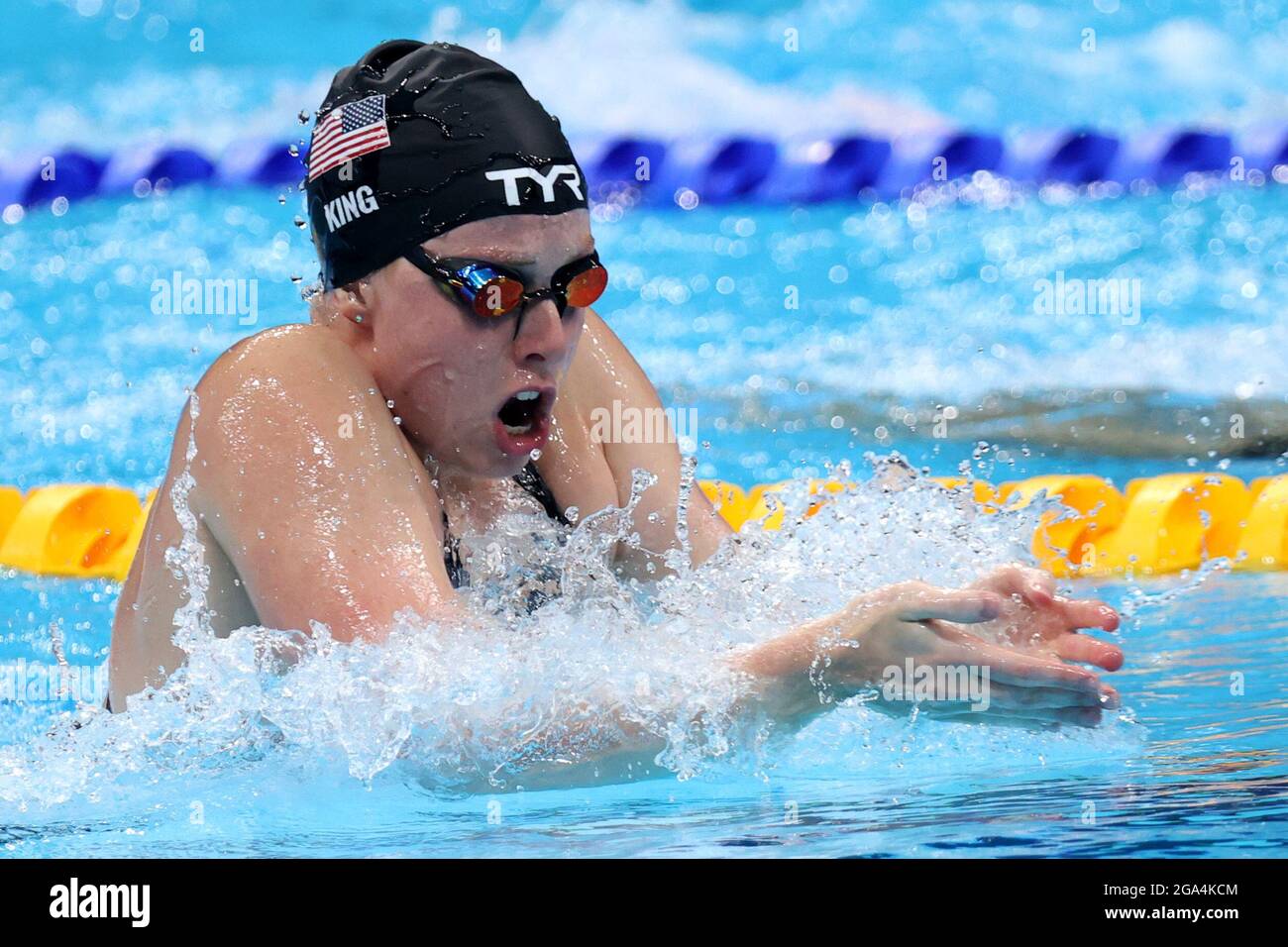 Tokio, Japan. 29th July, 2021. Swimming: Olympics, women, 200m breaststroke, semifinals at Tokyo ...
