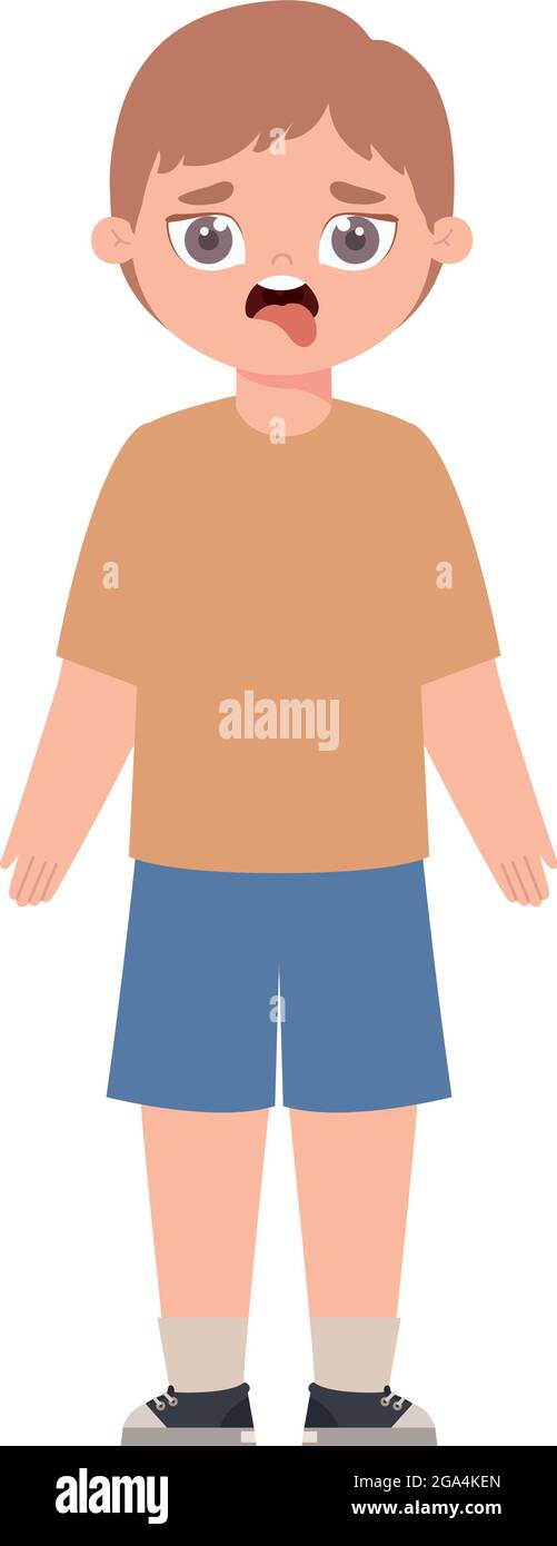Child disgust boy Stock Vector Images - Alamy