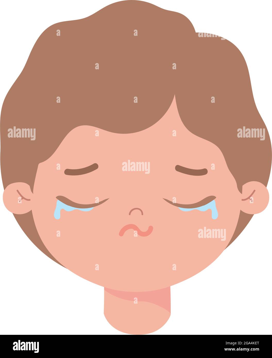 Boy Child Depressed Tears Stock Vector Images - Alamy