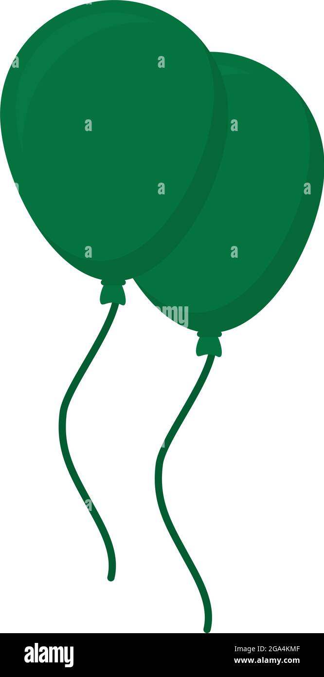 green balloons icon on white background Stock Vector Image & Art - Alamy
