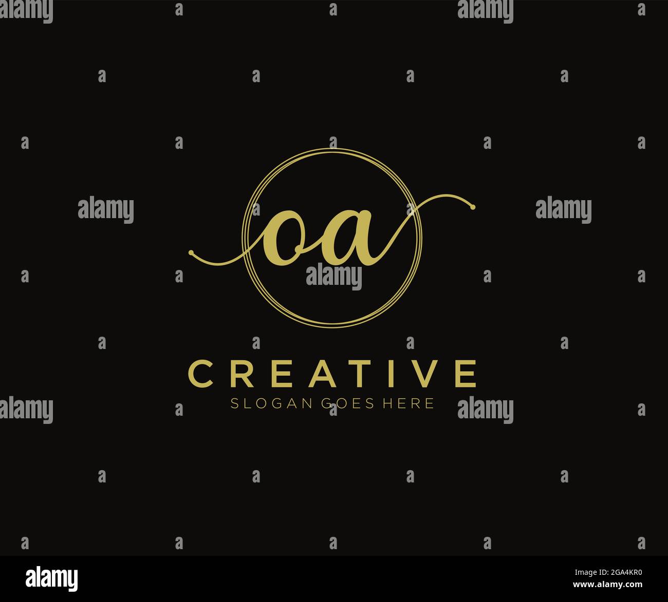 Oa logo design hi-res stock photography and images - Alamy