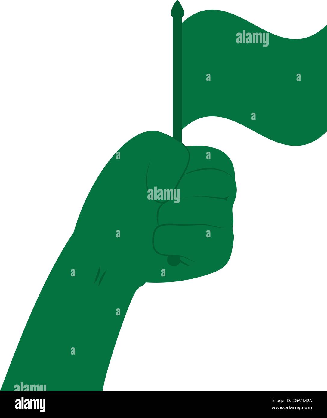 hand holding a flag on pole Stock Vector Image & Art - Alamy