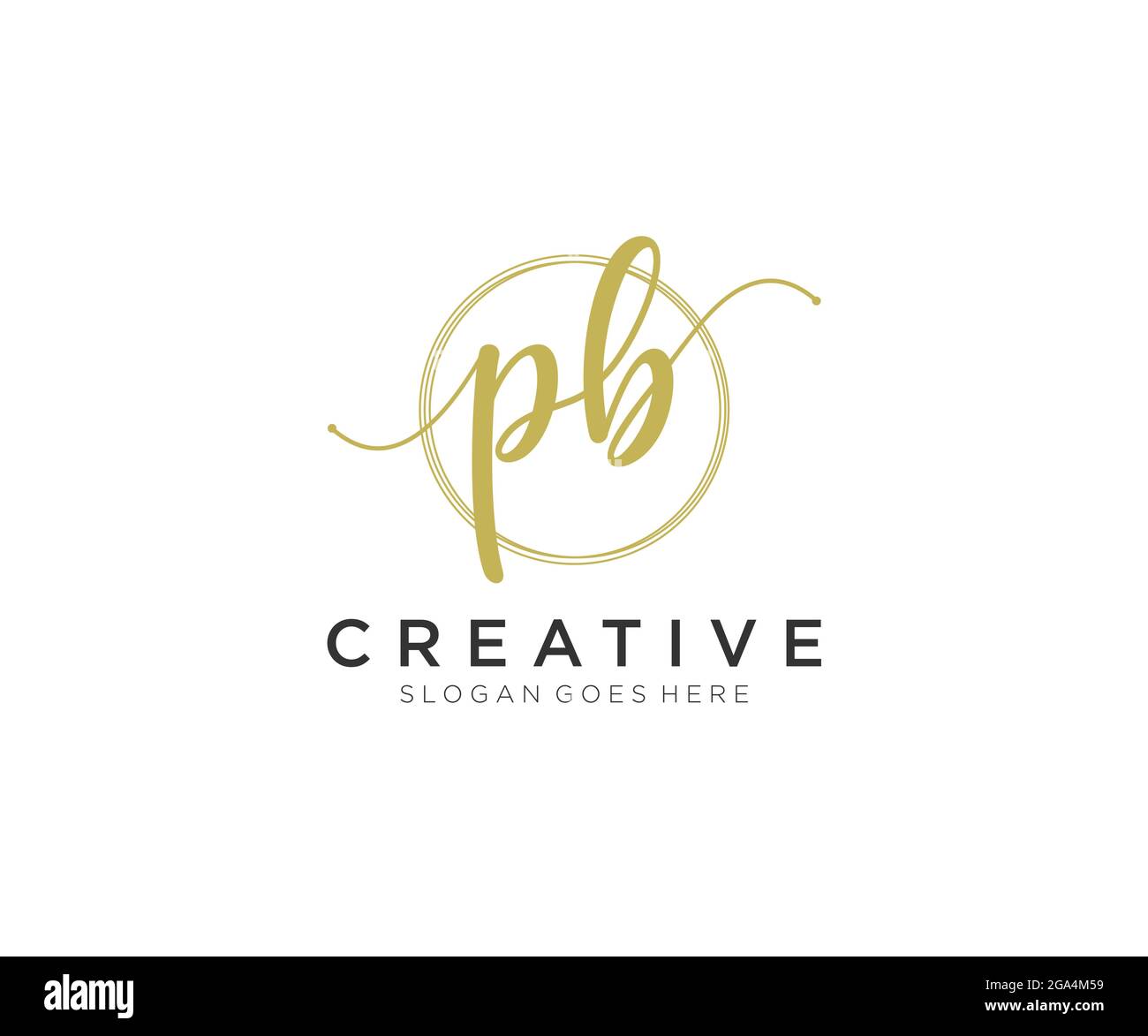 PB Feminine logo beauty monogram and elegant logo design, handwriting ...
