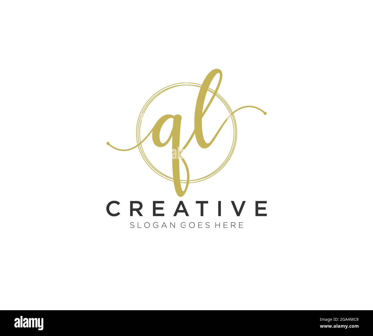 QL Feminine logo beauty monogram and elegant logo design, handwriting ...