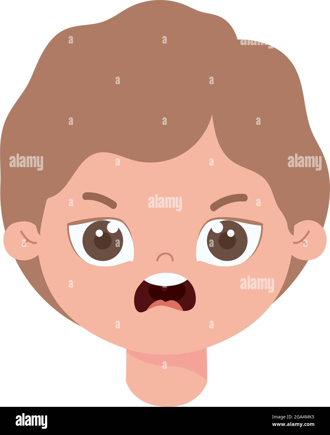 Angry boy scream Stock Vector Images - Alamy