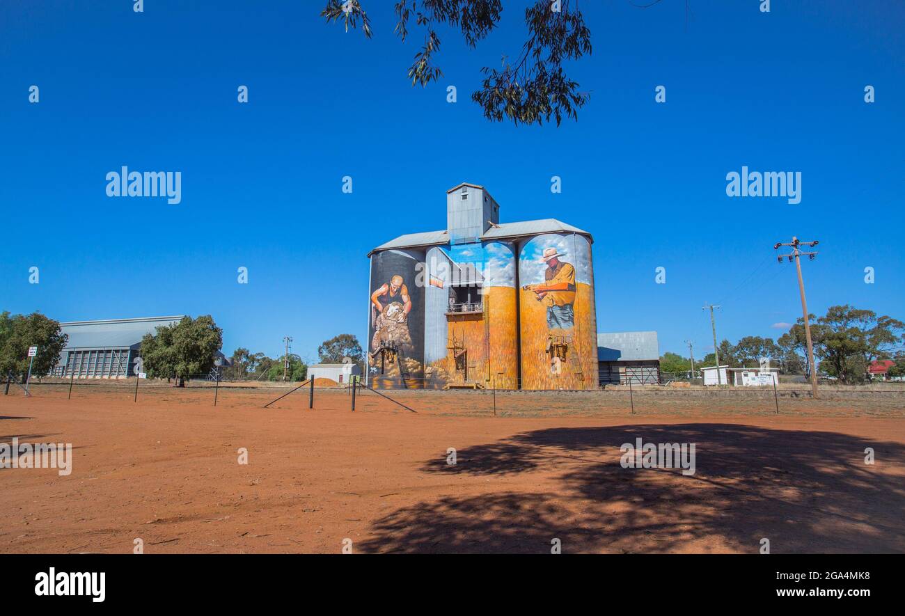 Silo Art Australia - Weethalle Silo Art by Heesco Stock Photo - Alamy