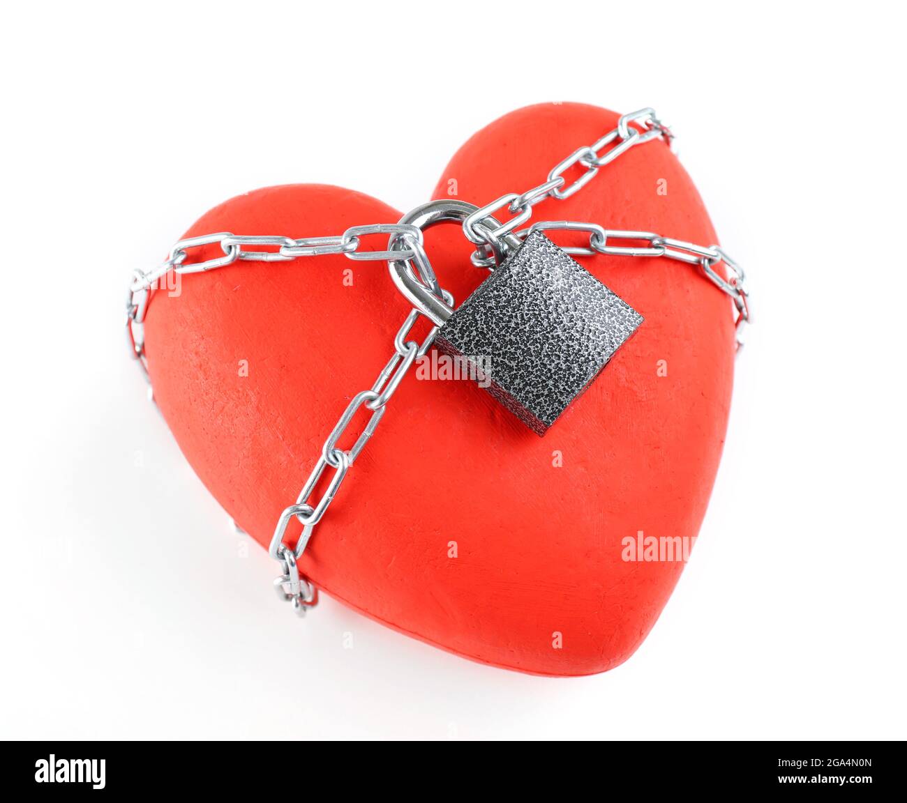 Chained Heart Tattoo With Lock